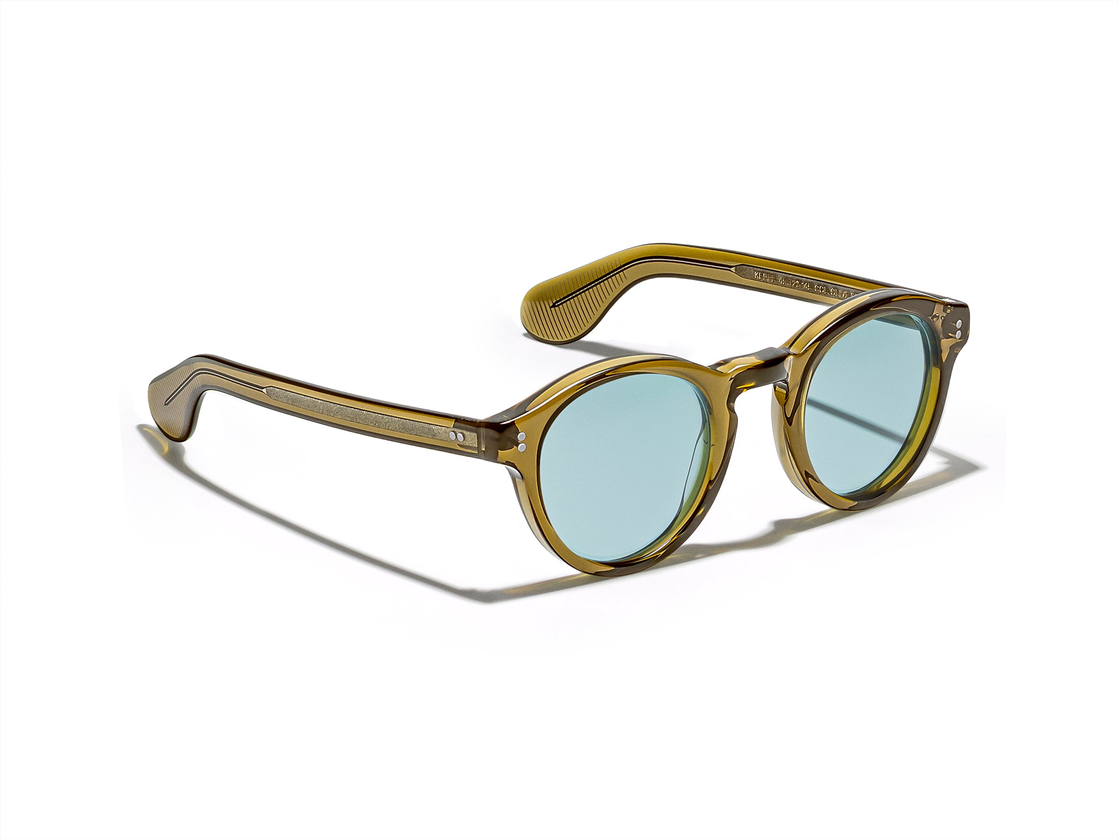 Moscot - Keppe Olive Brown - Blue GLS Lens-SUN – BLACKZMITH Optical