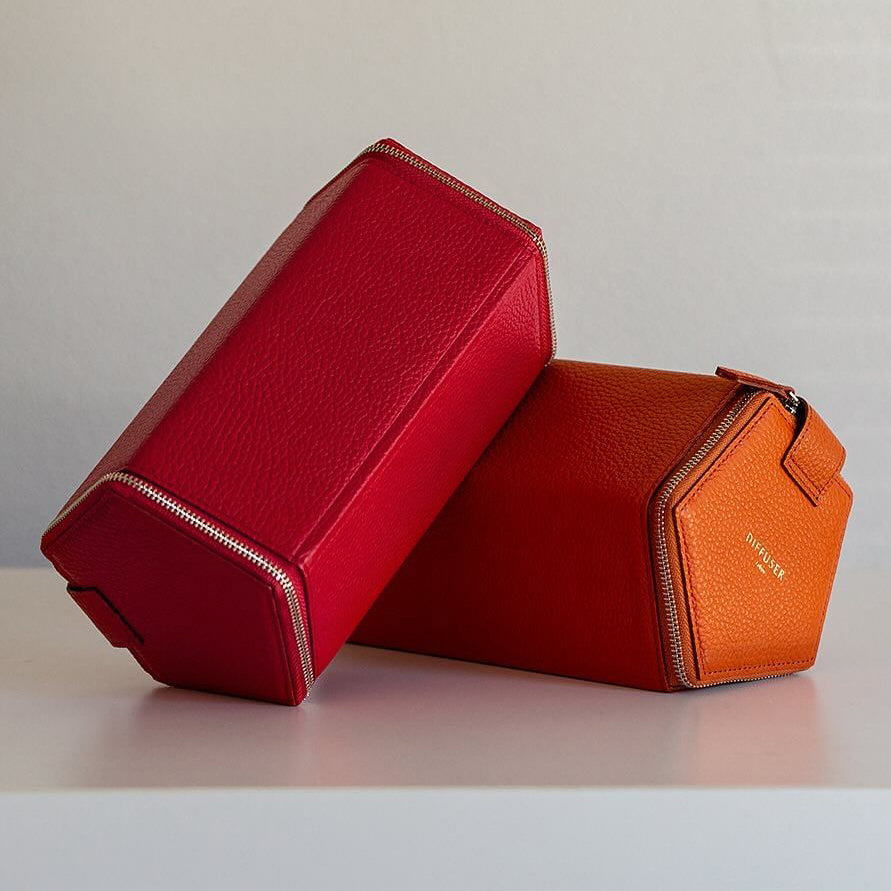 Diffuser Tokyo - Pentagonal Prism Storage Box Type 5 意大利牛皮五角形車用眼鏡收納盒(可 ...