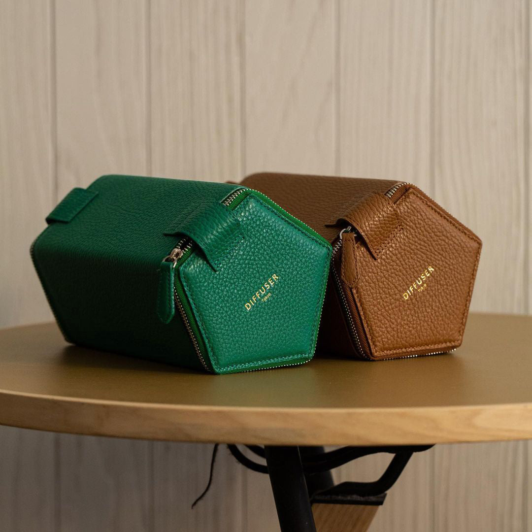 Diffuser Tokyo - Pentagonal Prism Storage Box Type 5 意大利牛皮五角形車用眼鏡收納盒(可 ...