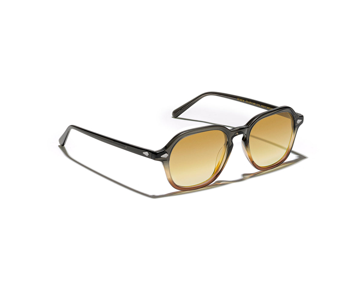 Moscot - Yenem Grey Brown Fade- Chest Fade Lens-SUN – BLACKZMITH Optical