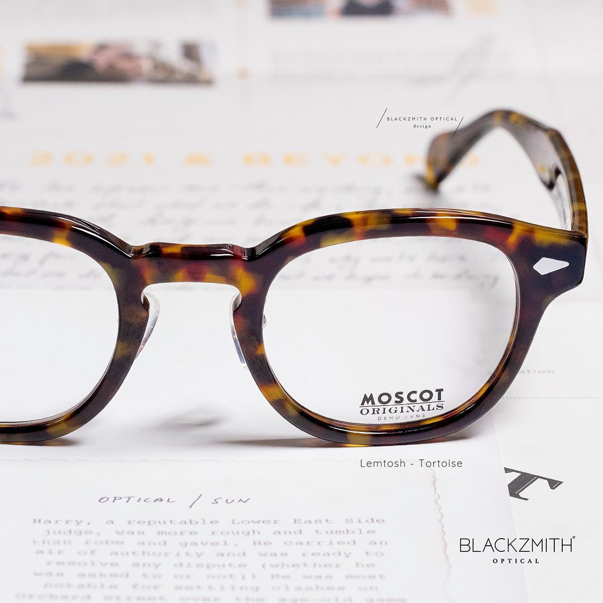 Moscot - Lemtosh Tortoise – BLACKZMITH Optical